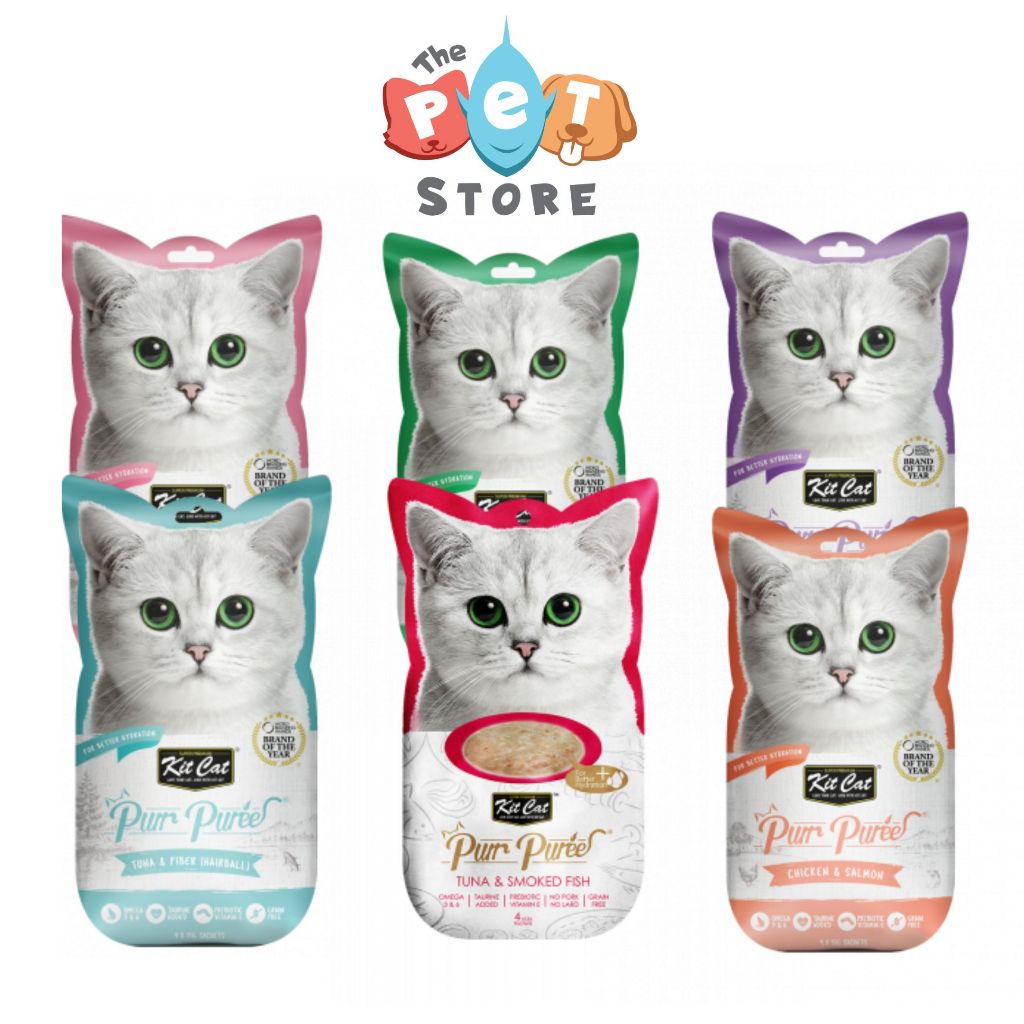 Kit Cat PURR PUREE Wet Treats 4 sticks x 15g plus 1 Stick Free | Shopee ...