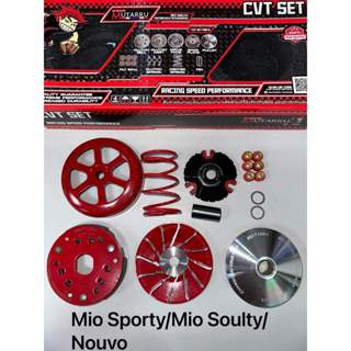 MUTARRU PULLEY SET W/DRIVE FACE CVT SET 13.5 DEGREE MIO / CLICK / BEAT / NMAX / AEROX / MIO i ...