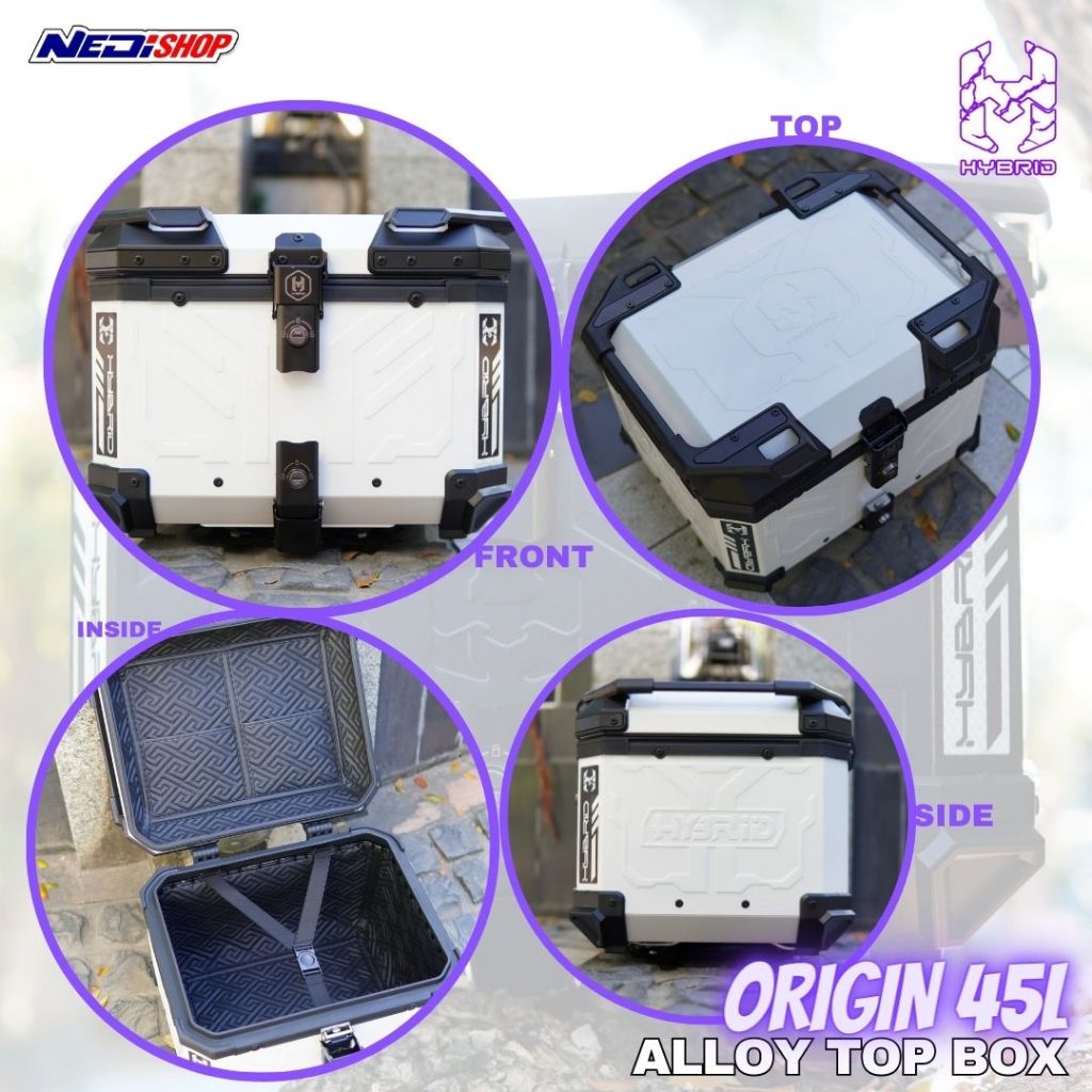 Hybriid 45L ORIGIN ALLOY TOP BOX (HEAVY DUTY) | Shopee Philippines
