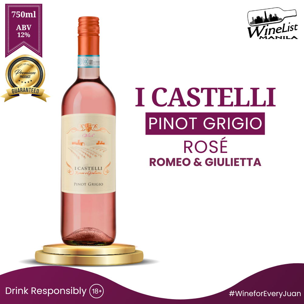 I Castelli Pinot Grigio Rose Romeo & Giulietta | Delle Venezie, Italy ...