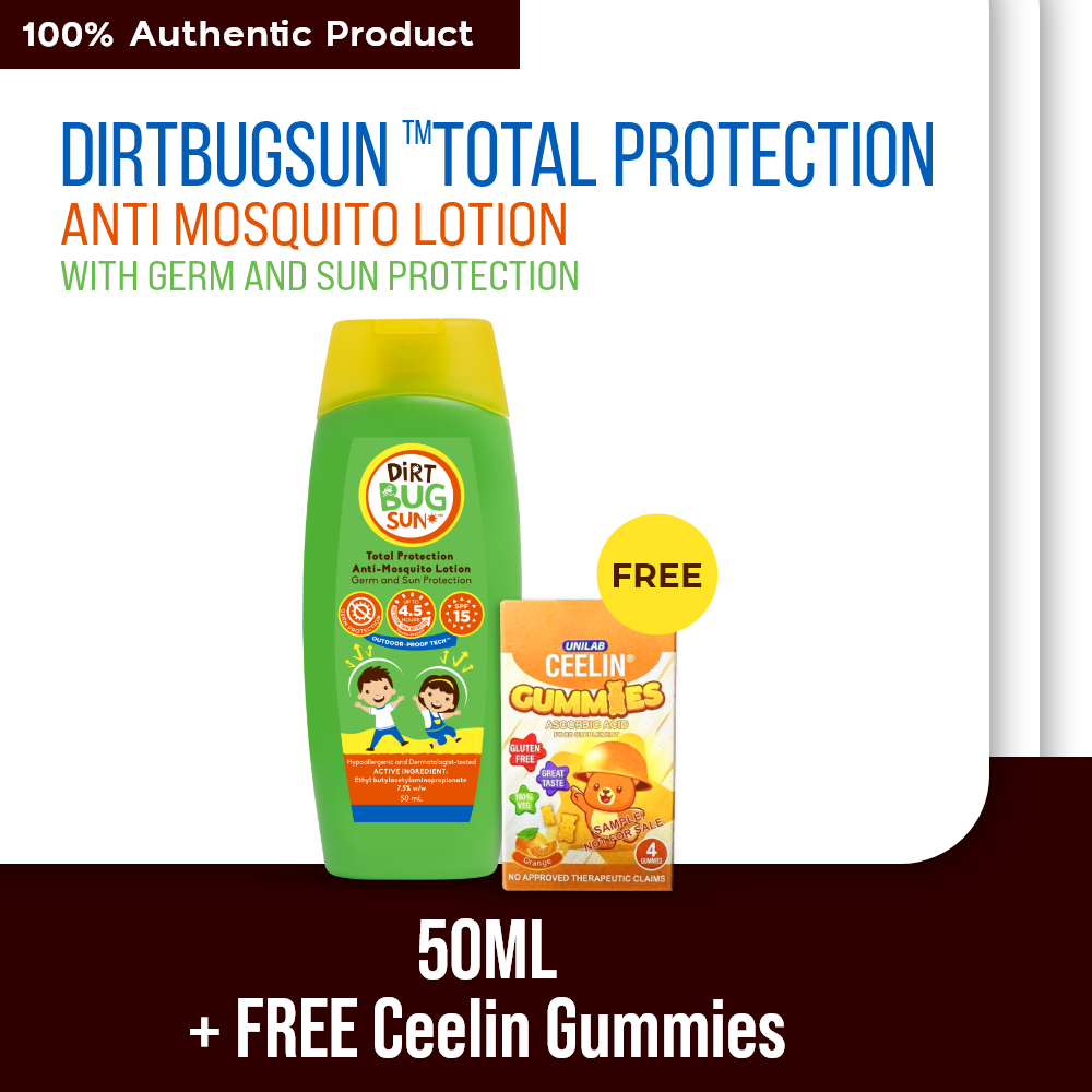 DirtBugSun Anti-Mosquito Lotion 50ml + FREE Ceelin Gummies | Shopee ...