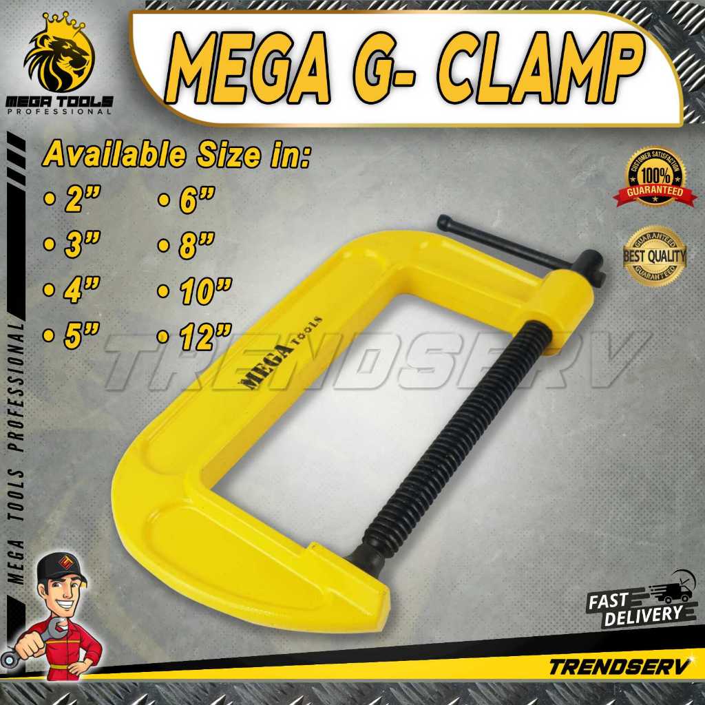MEGA G-CLAMP AVAILABLE SIZE 2"/3"/4"/5"/6"/8" | Shopee Philippines