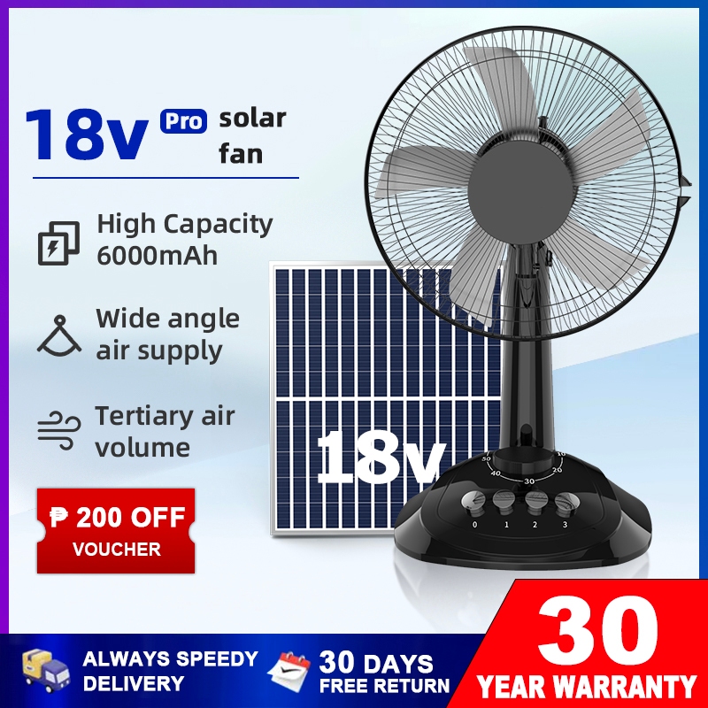 solar electric fan with panel standard rechargeable portable solar fan ...