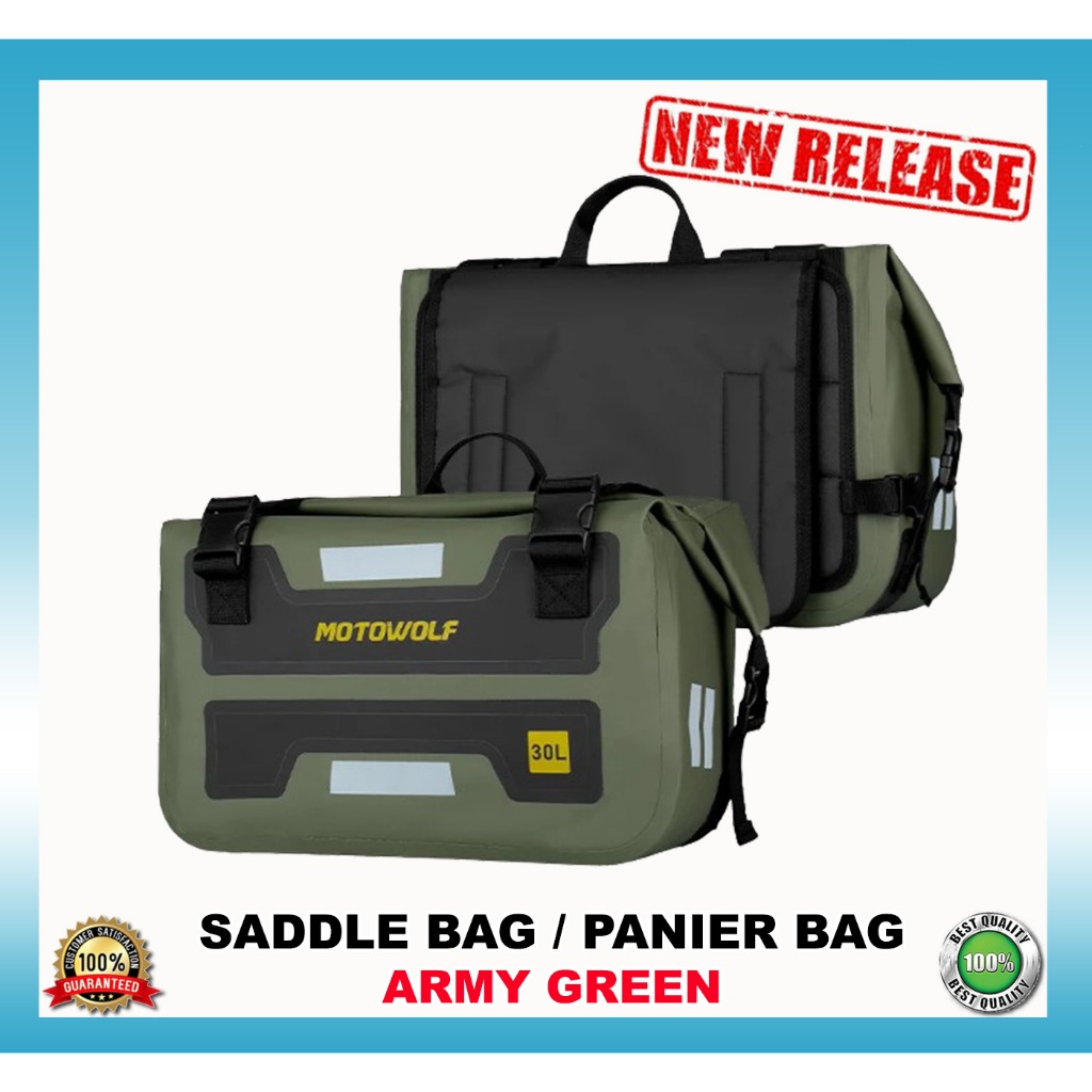 Motowolf Saddle Bag 30L Capacity / Side Panier Bag for Motorcycle ...