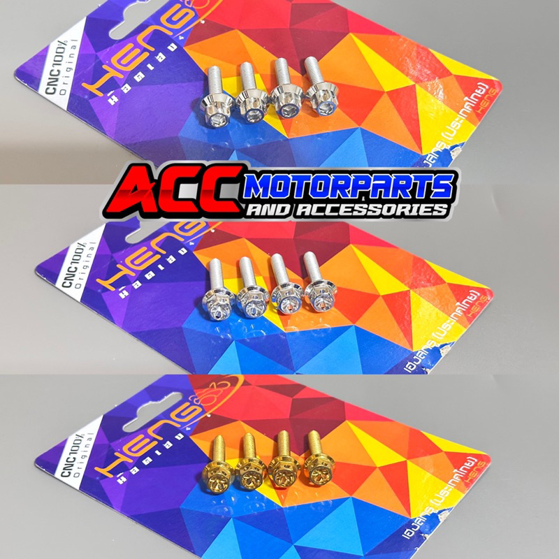 HENG 5x25 VISOR BOLTS NMAX V1 , V2 / AEROX V1 , V2 / ADV CNC / TITANIUM ...