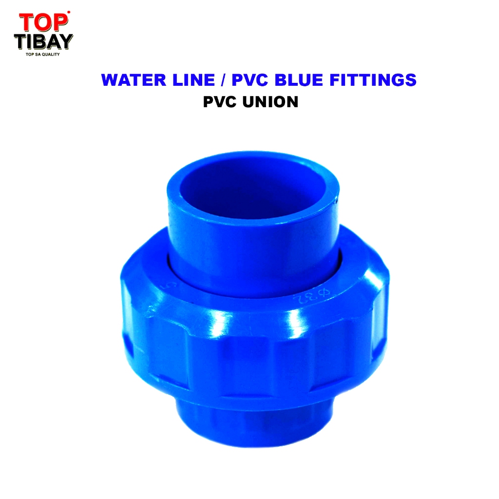 TOPTIBAY PVC UNION 1, 1/2, 3/4 INCH BLUE PIPELINE | Shopee Philippines