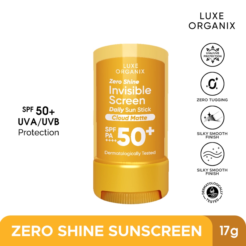 Luxe Organix Zero Shine Invisible Screen Daily Sun Stick 17g | Shopee ...