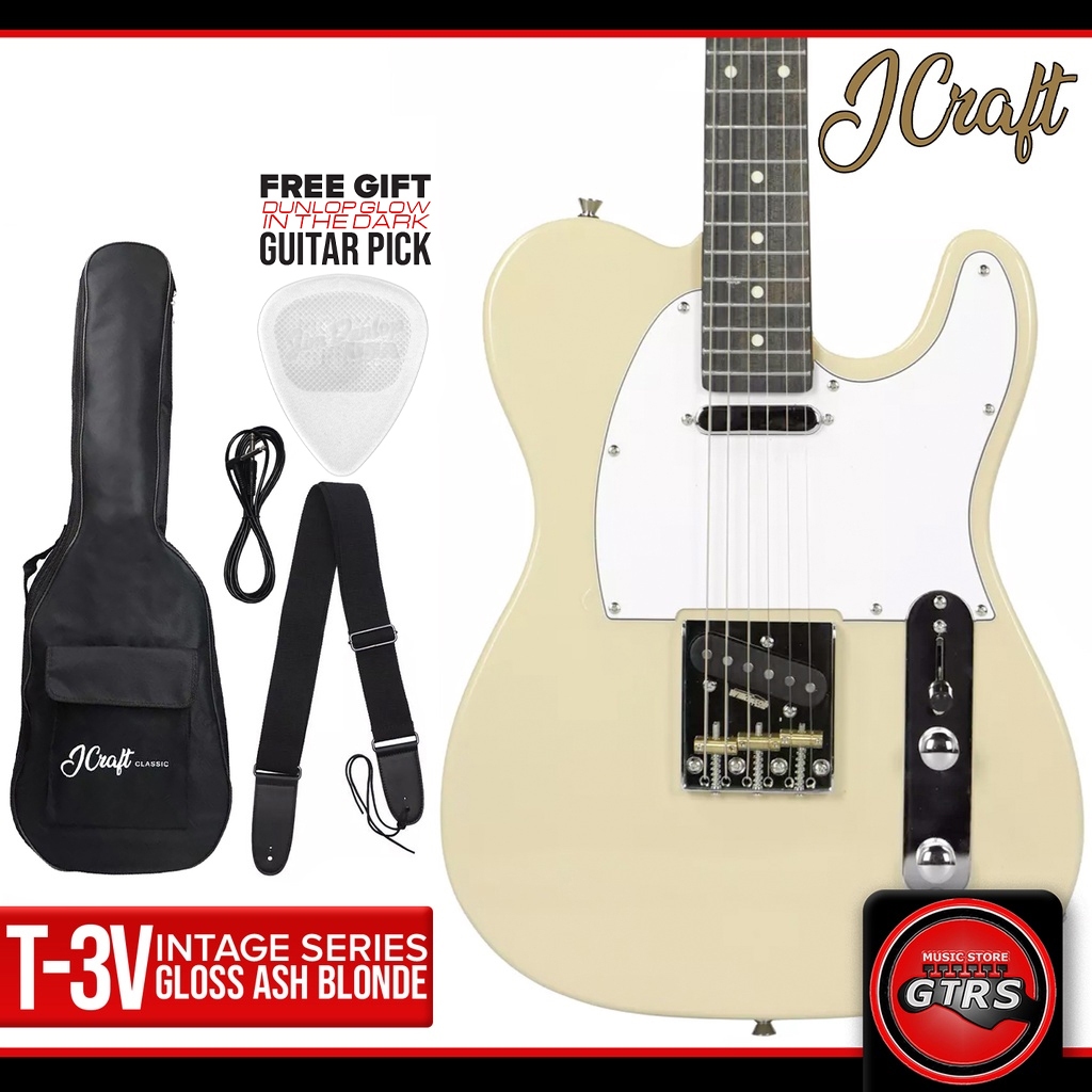 JCraft Vintage Series T-3V Telecaster Electric Guitar | Shopee Philippines