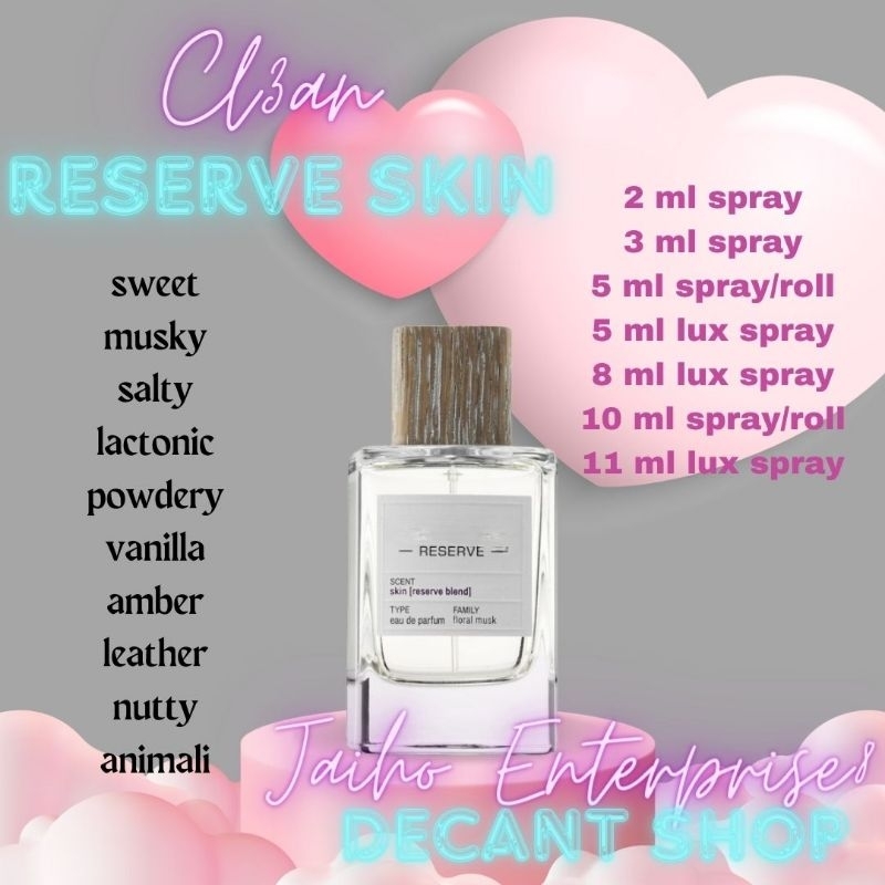 decant/takal Authentic Perfume Collection Clean Reserve Skin EDP 2-10 ...