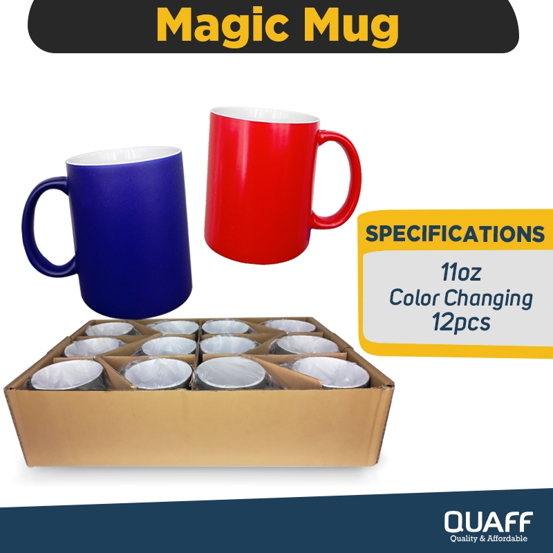 QUAFF Magic Mug Black / Red / Blue (Glossy/Matte) (12pcs) | Shopee ...