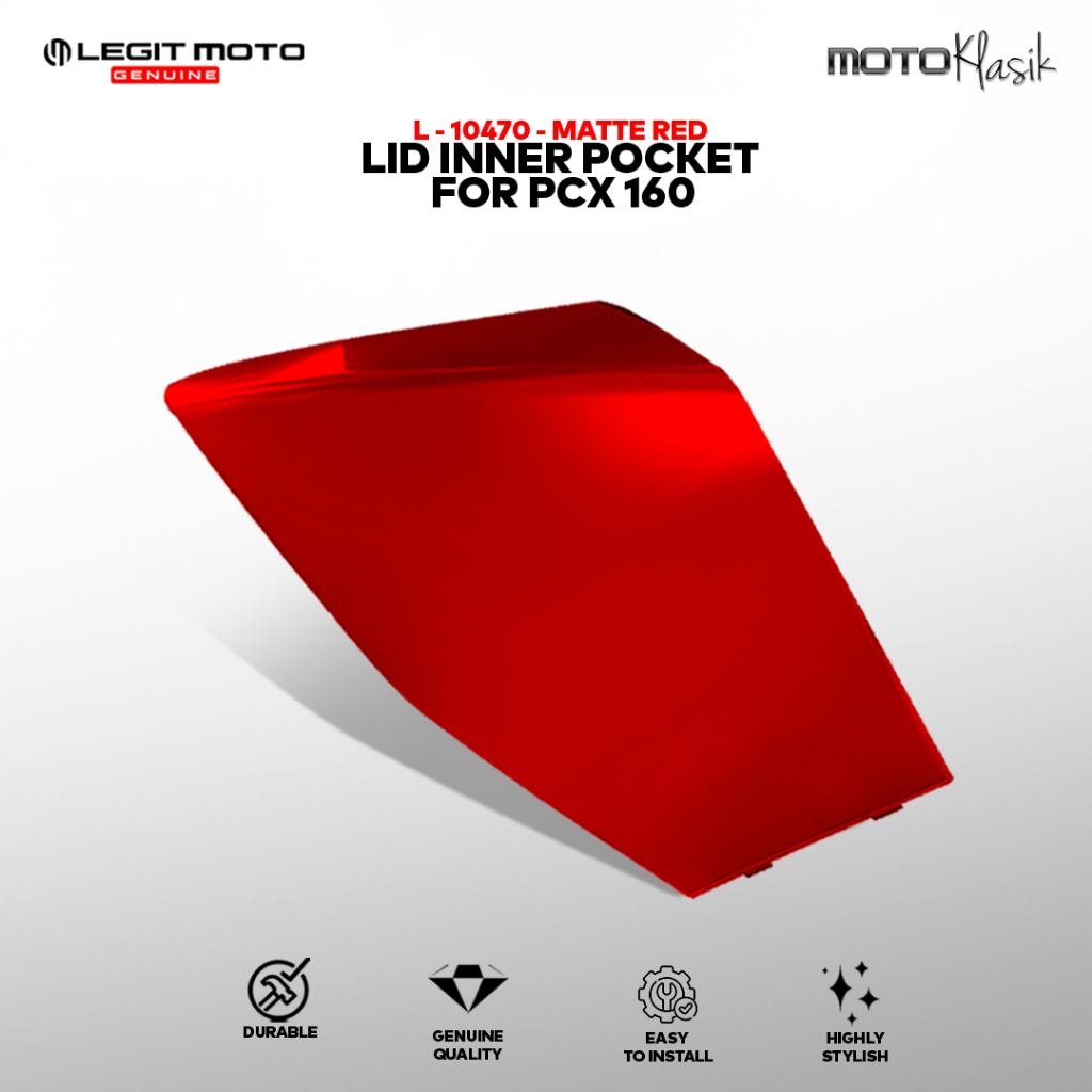 LEGITMOTO HONDA PCX 160 V1 LID INNER POCKET COVER MATTE FINISH / GLOSSY ...