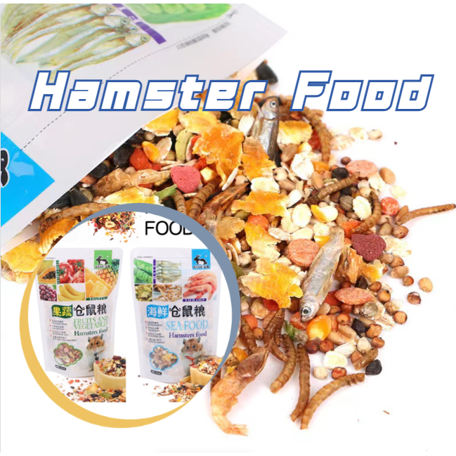 Hamster Food Mix 400g Small Pet Dried Food Treats Snack Seafood&Fruit ...