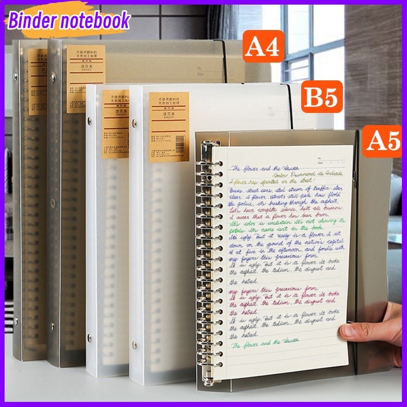 Notebook A5/B5/A4 Refillable Binder Cover Notebook Loose Leaf 60 sheets ...