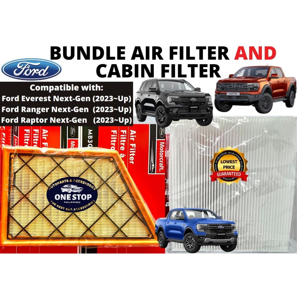 Bundle Air Filter + Cabin Filter Ford Ranger Next-Gen, Everest Next-Gen ...