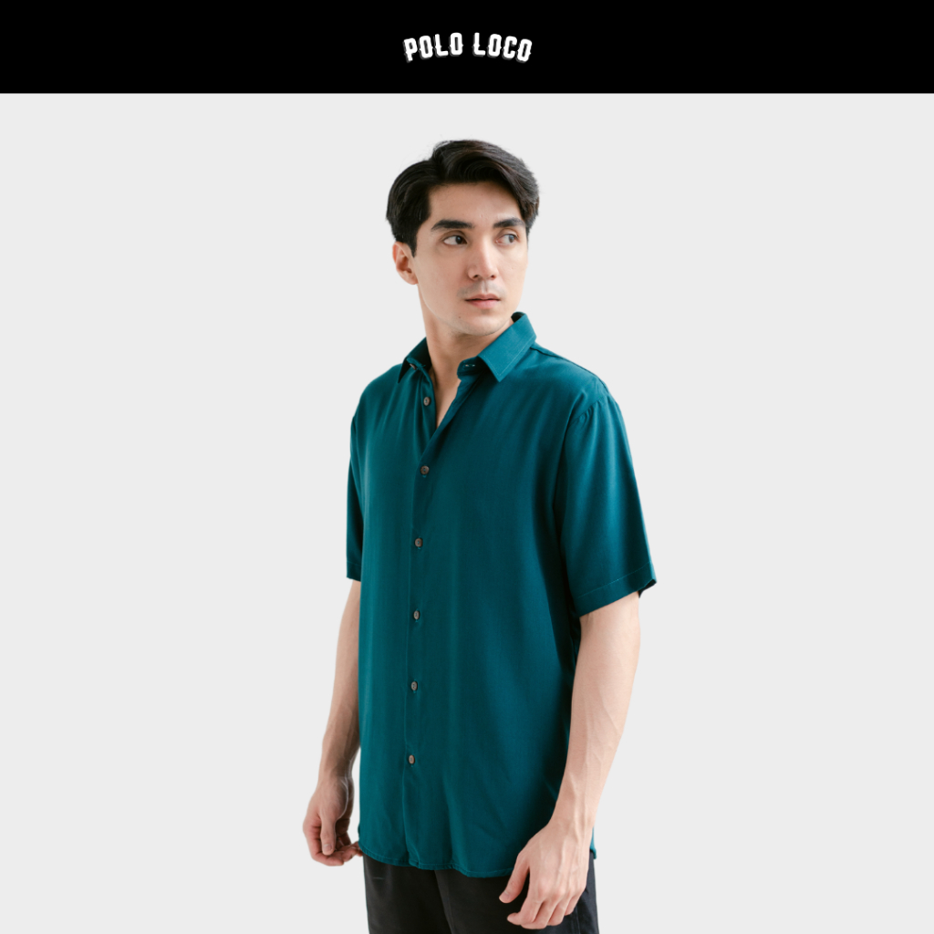 POLO LOCO Emerald Regular Collar Plain Polo (Emerald Green) | Shopee ...