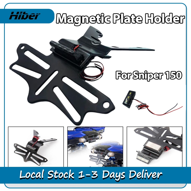Foldable Motorcycle Magnetic Plate Holder For Sniper 150 CNC Aluminum ...