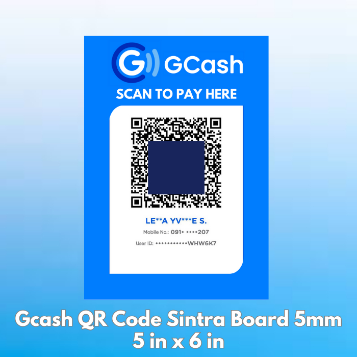 Gcash QR Code Sintra Board | Scan to Pay QR Code | Gcash Accepted Here ...