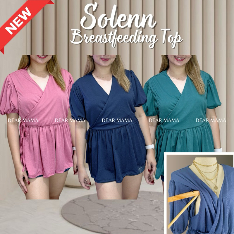 DEAR MAMA | SOLENN BREASTFEEDING WRAP TOP | Shopee Philippines