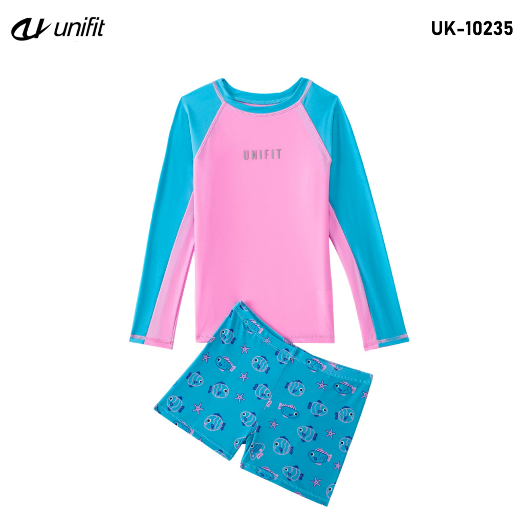 UNIFIT Kids Rush Guard Terno Swimming Attire Girls UK-10235 | Shopee ...