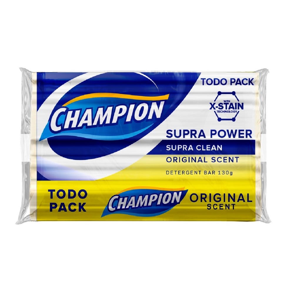 Champion Laundry Detergent Bar Regular Supra Clean 130g | Shopee ...