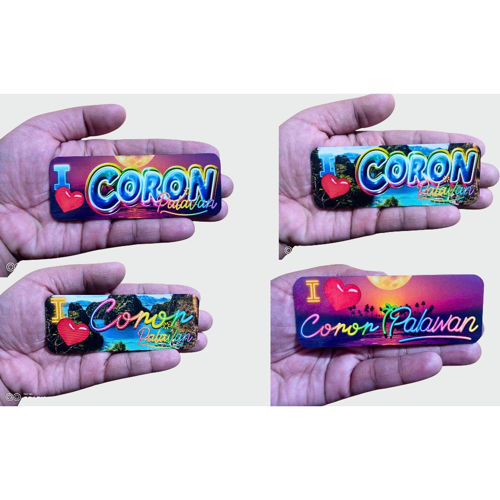 I LOVE CORON PALAWAN DESIGN RUBBER REF MAGNET RECTANGLE | Shopee ...