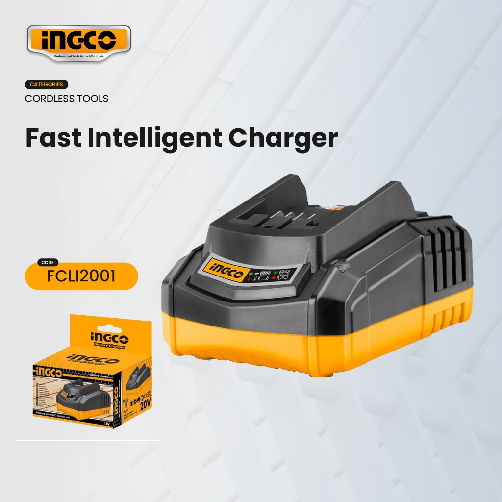 INGCO Fast Intelligent Charger P20S POWERSHARE FCLI2001 ICPT | Shopee ...