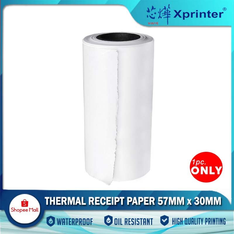 Xprinter 57mm*30mm Thermal Paper 1 Roll POS for credit card terminals ...
