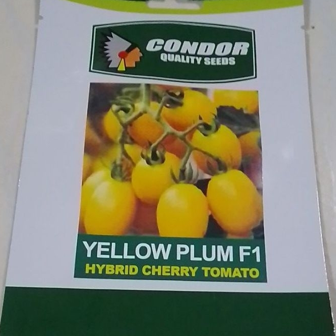 YELLOW PLUM F1 HYBRID CHERRY TOMATO(0.2GRAMS)CONDOR SEEDS | Shopee ...