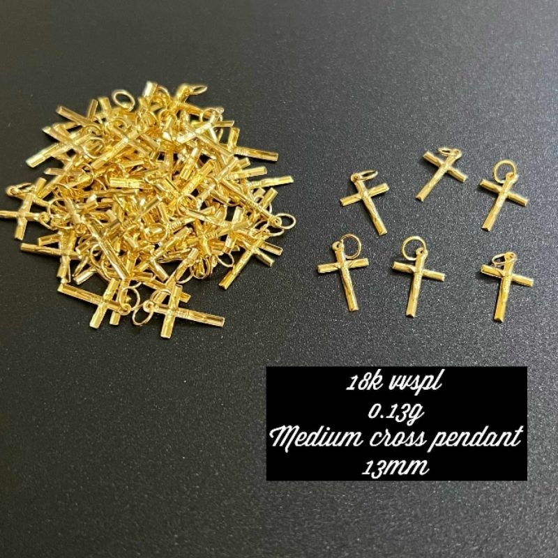 COD ️18K SAUDI GOLD LIGHTWEIGHT PAWNABLE MEDIUM KRUS PENDANT 13mm ...