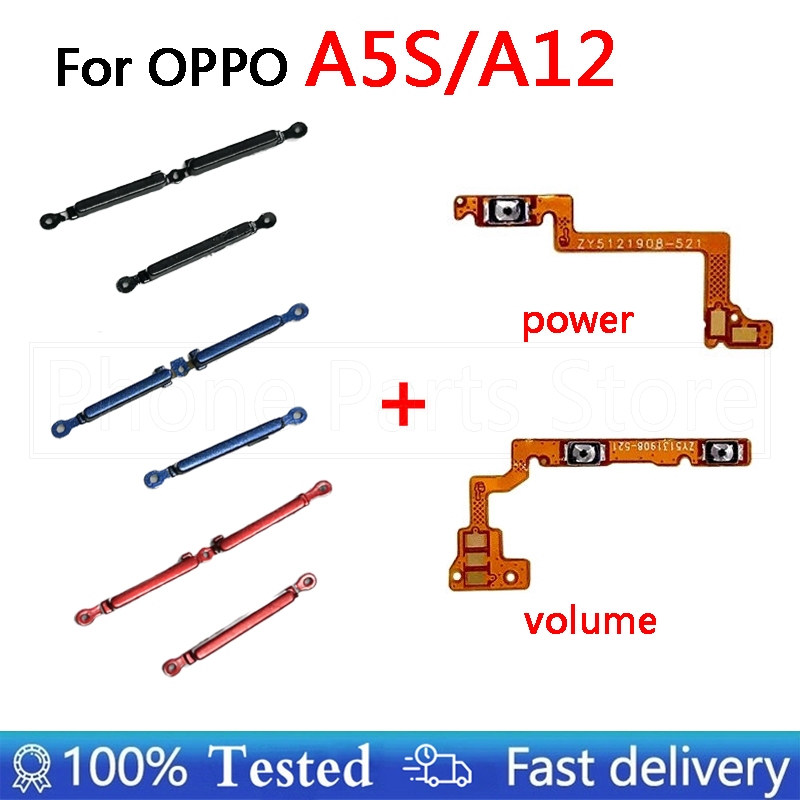 For OPPO A5s A12 New Switch Key Power On Off Volume up down Side Button ...