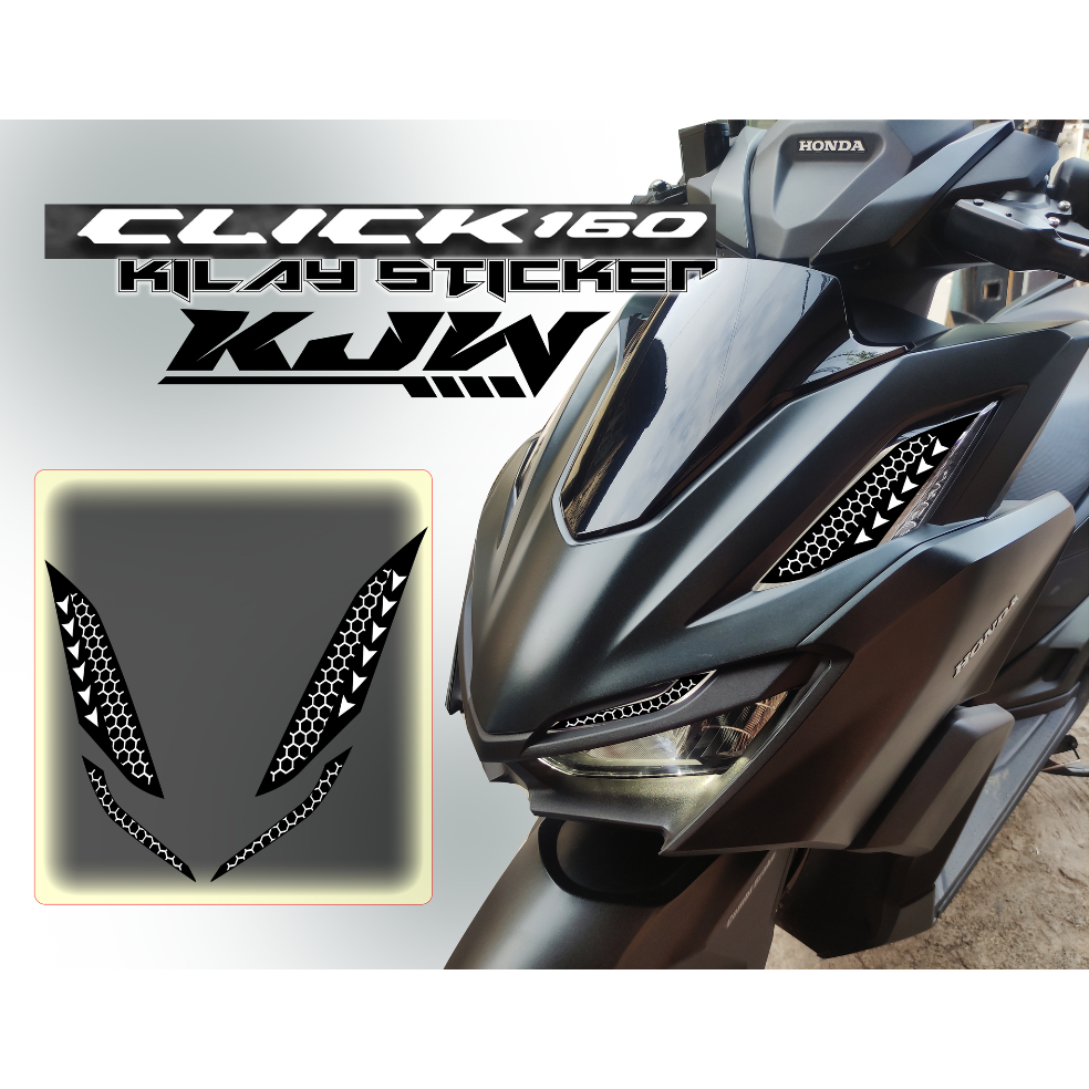 Kilay Decal Sticker For Honda Click160 Honey Comb Arrow Design | Shopee ...
