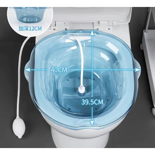 WF Soothing Relief Sitz Bath Basin: Wider Seating, Portable Plastic ...