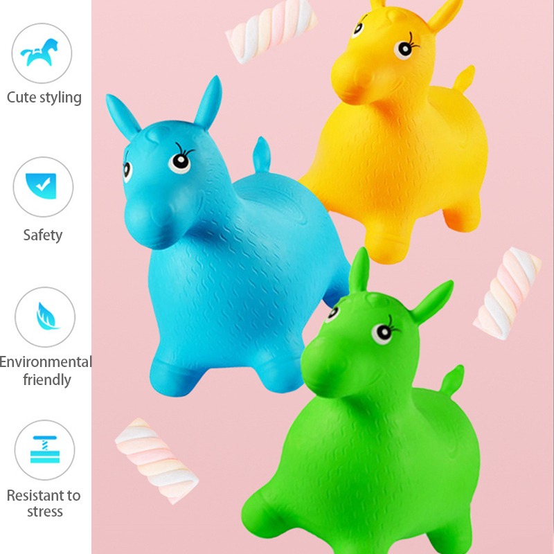 Inflatable Bouncing Horse Donkey Toys For Kids Bouncy Animal Inflatable ...