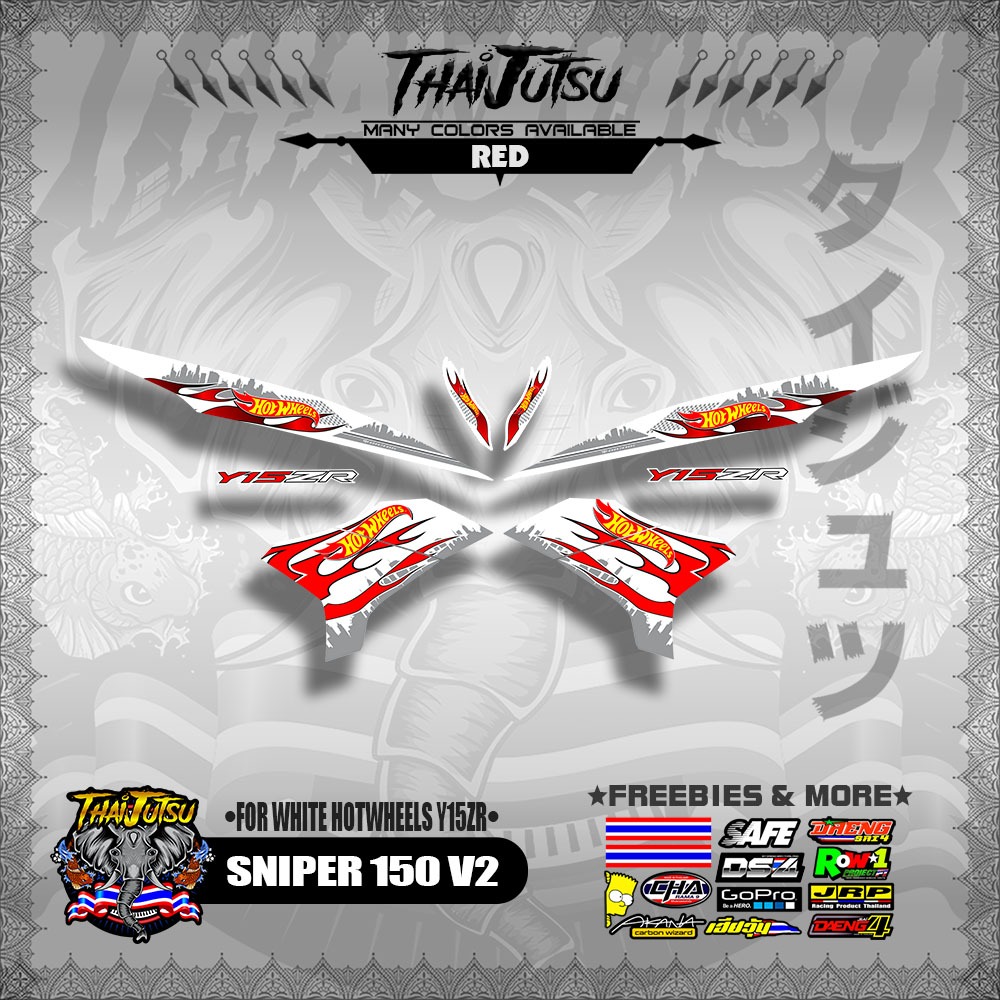 SNIPER 150 V2 DECALS ( FOR WHITE HOTWHEELS Y15ZR )【ThaijutsuStickers ...