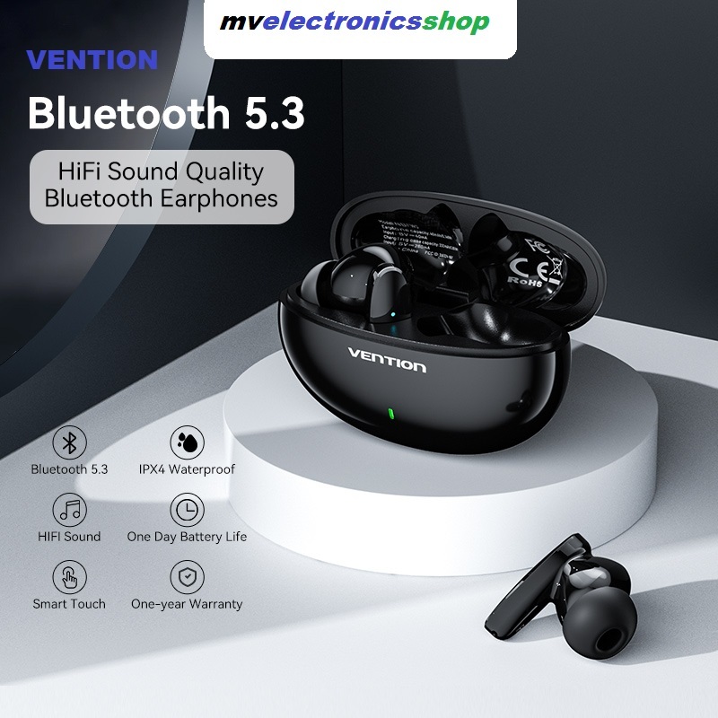 Vention Elf E01 Headset Bluetooth Earphones TWS V5.3 Wireless ...
