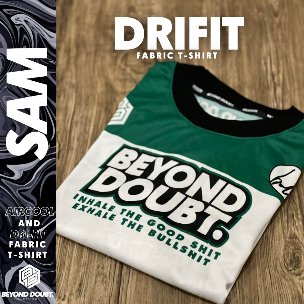 T-SHIRT - "SAM” Design AIRCOOL & DRIFIT Fabric - BEYOND DOUBT CLOTHING ...