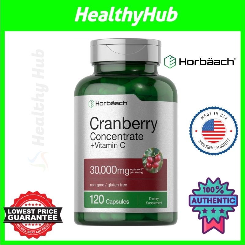 Cranberry Concentrate Extract 30,000mcg, Horbaach Cranberry Extract ...