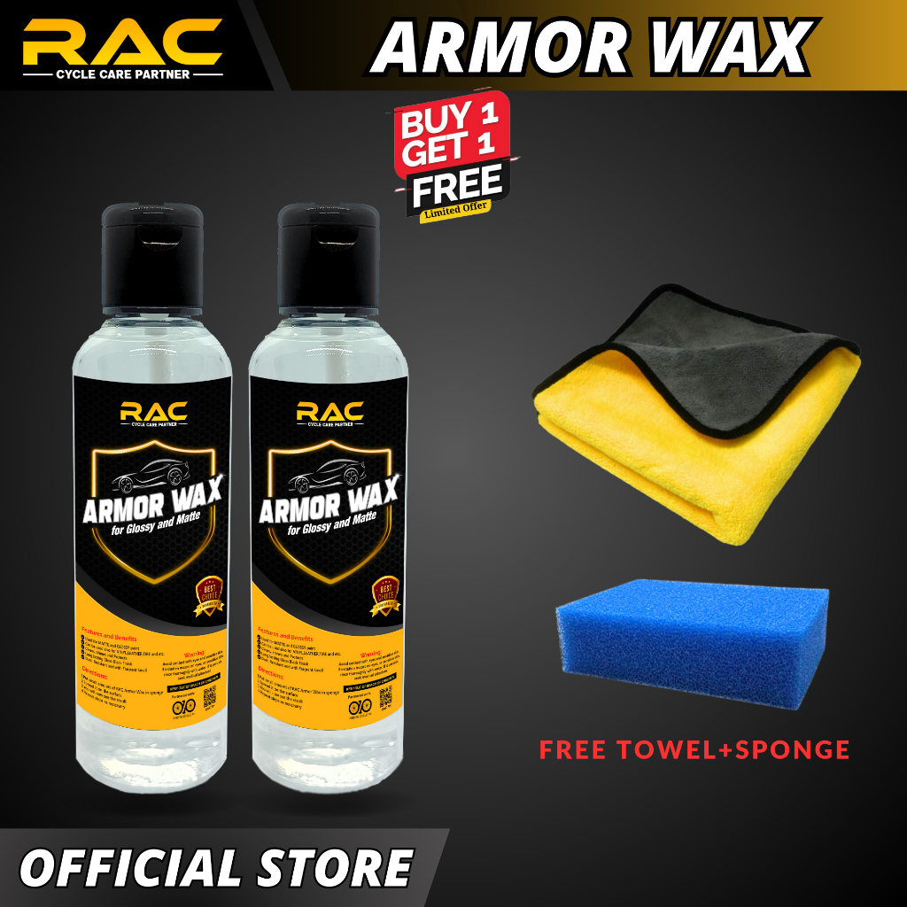 RAC Armor Wax for Glossy and Matte Buy 1 Take 1100ML Bike/Motorcycle ...