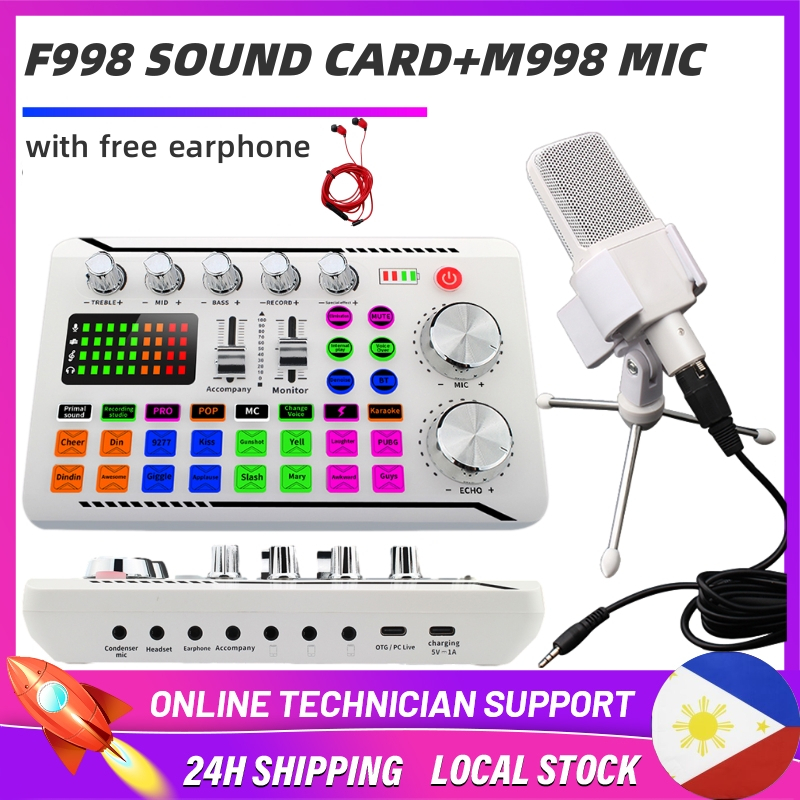 KOORFLY Latest!! F998 Live Sound Card 16 Sound Effects Audio Recording ... KOORFLY Latest!! F998 Live Sound Card 16 Sound Effects Audio Recording ...
