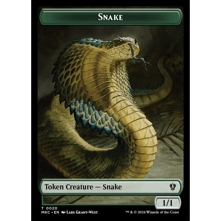 MTG Singles: Snake // Morph Double-Sided Token - Commander: Murders at ...