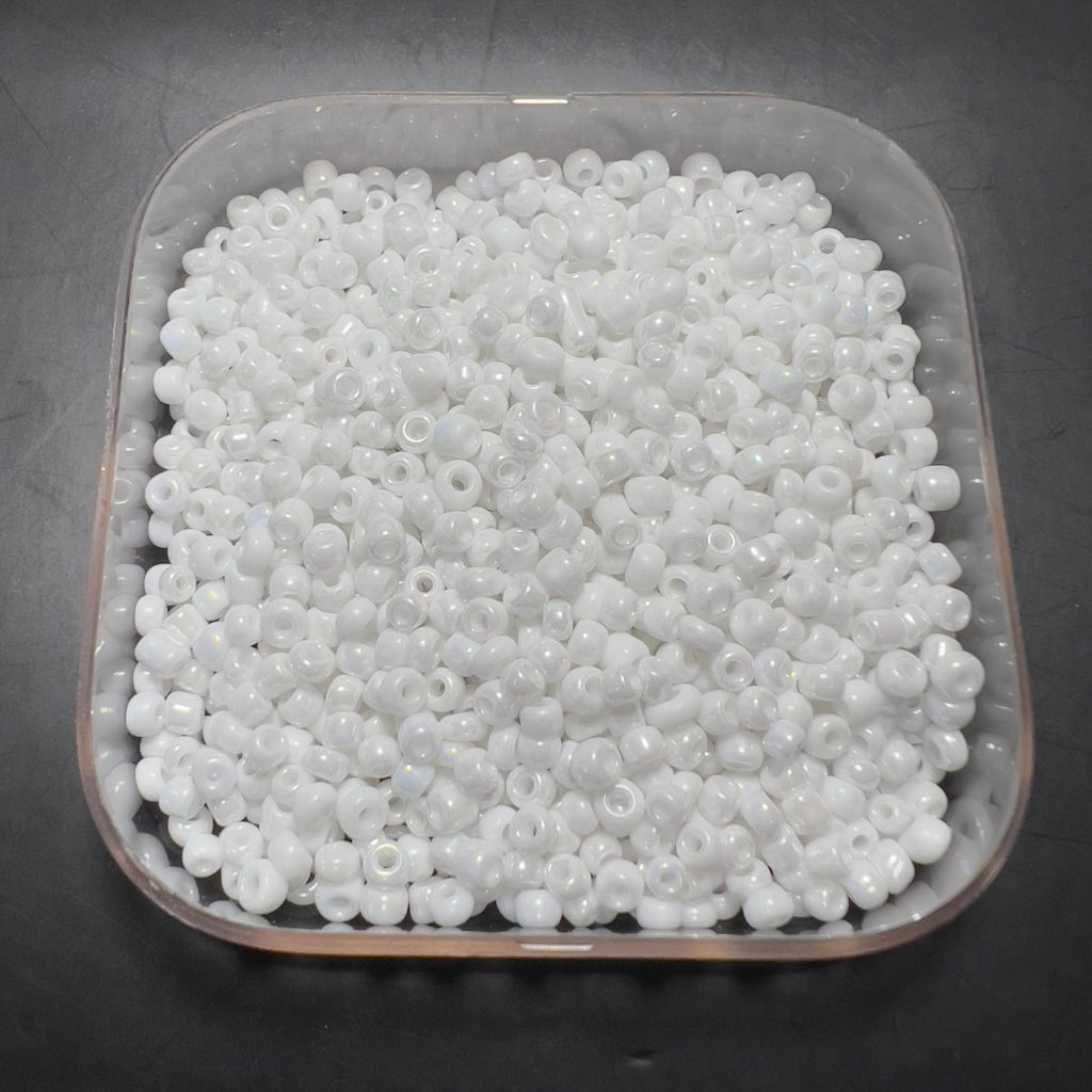 730 Pcs (20 grams) 3mm DIY bead White color Glass Seed Beads | Shopee ...