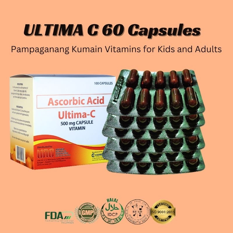 UNO Ultima C 60 CAPSULES - PAMPAGANANG KUMAIN VITAMINS for kids and ...