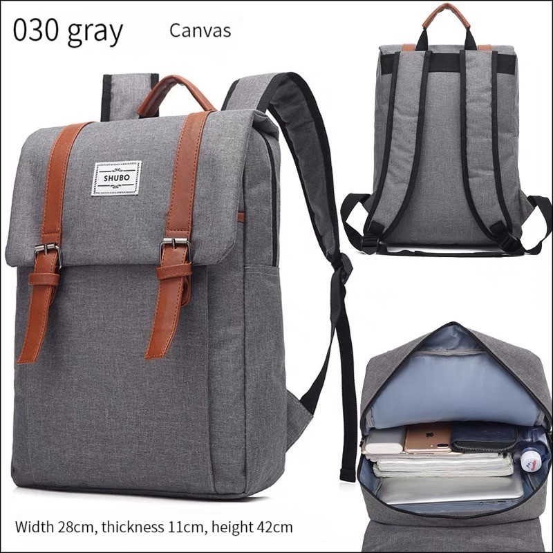 COD Japanese backpack laptop backpack large cover type travel bag nylon ...