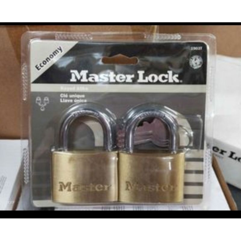Master solid brass body padlock 2pcs set keyed alike padlock 20mm 30mm 40mm 50mm | Shopee ...