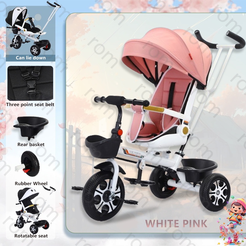4 In 1 baby stroller bicycle kids tricycle bike for kids stroller bike ...