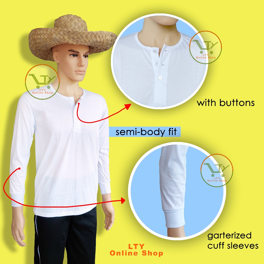 CAMISA DE CHINO LONG SLEEVE COTTON KIDS - ADULT WHITE BUTTONS EFJ JEWEL ...