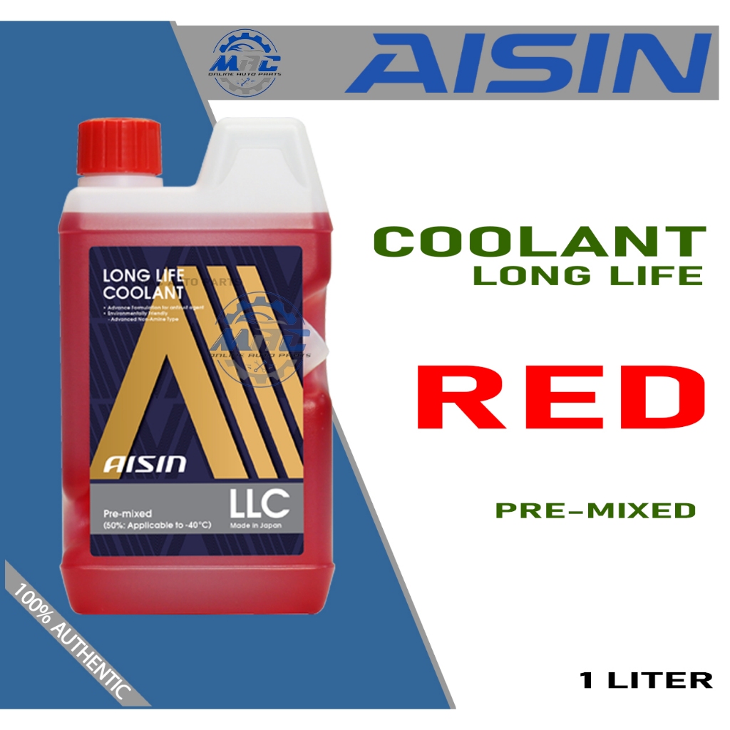 AISIN COOLANT Long Life Color RED 1 Liter Pre-mixed | Shopee Philippines