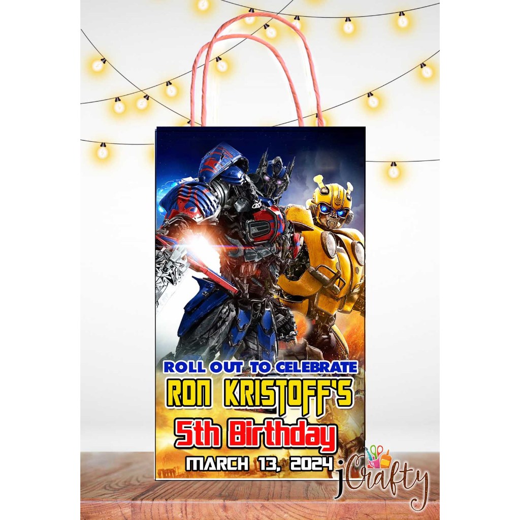 Personalized Lootbags - Transformers | Shopee Philippines
