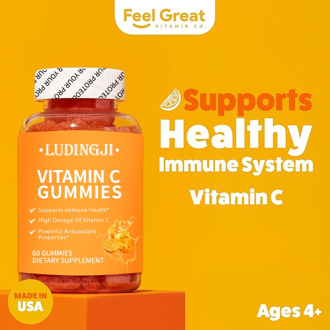 250 MG Vita Vitamin C Gummies for Kids Vegan Immune Support for Kids ...