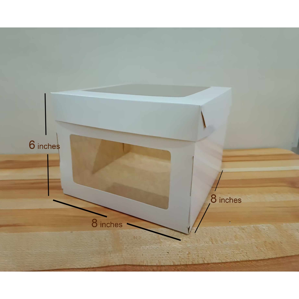 8x8x6 Top and Bottom Cake Box only in packs of 5 pcs | Shopee Philippines